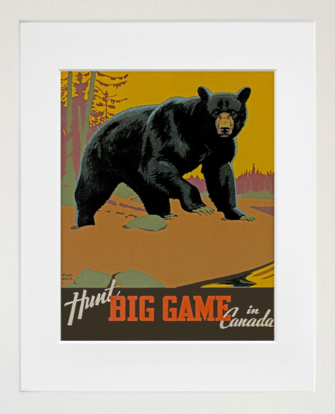 Hunt Big Game Poster Canada Art Tom Hall Print (tr20)a - Etsy