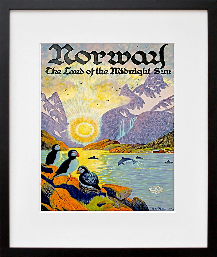 Norway Travel Poster Norwegian Art Home Decor Print TR79 | Etsy
