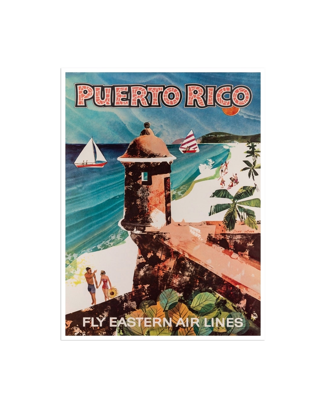 Puerto Rico Art Vintage Travel Poster Wall Print (XR2164) - Etsy