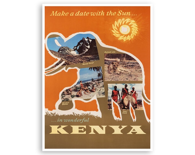 Kenya Poster, Wildlife Poster, Africa Poster, African Print, Kenya Wall ...