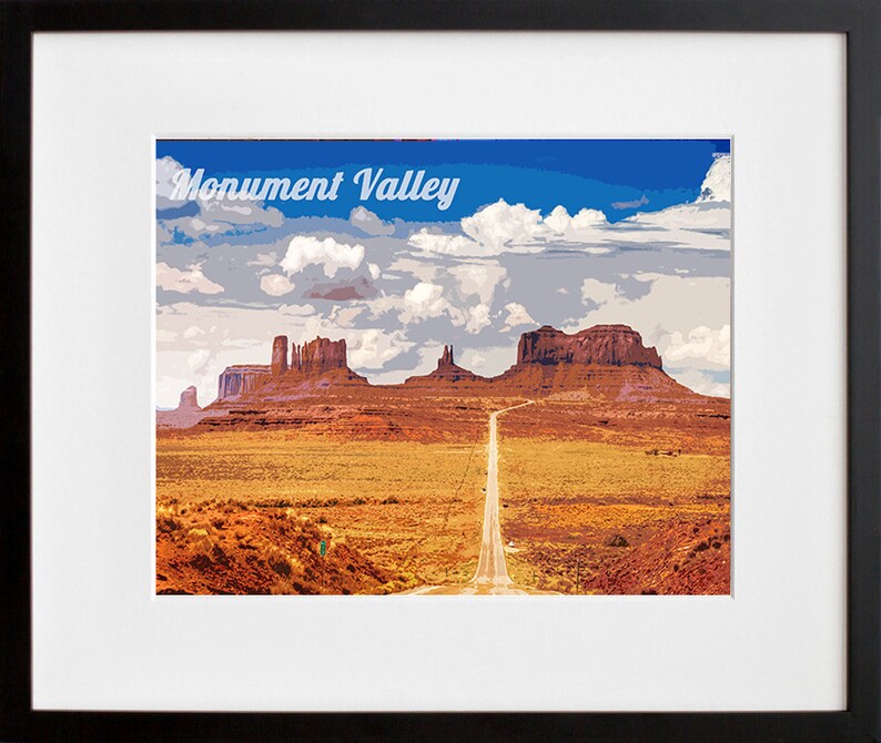 Monument Valley Poster Travel Art Print Home Decor ZB18 - Etsy