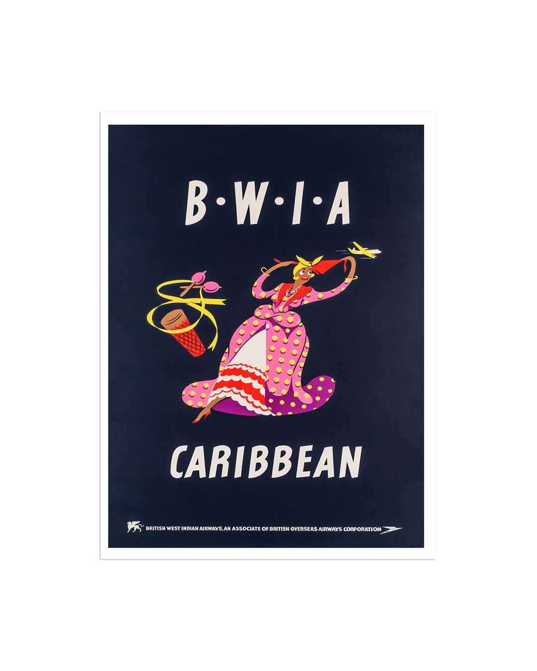 Caribbean Print BWIA Travel Poster Art (xr2187)a - Etsy