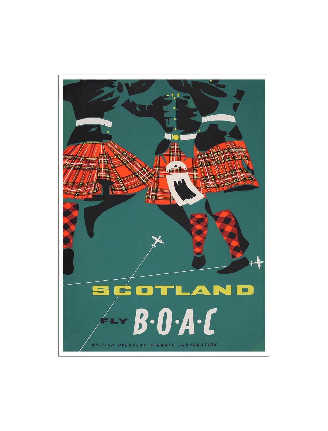 Scotland Travel Poster BOAC Art Print Scottish Decor (zt324)a - Etsy