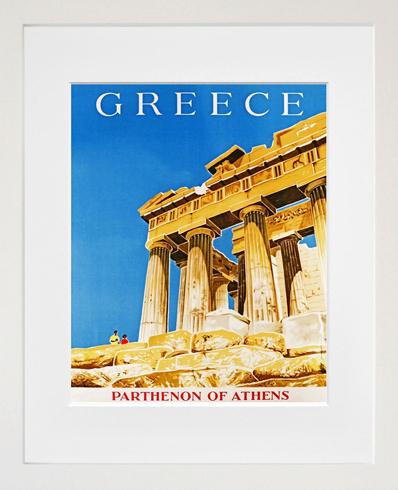 Greek Travel Poster Greece Art Print Vintage Home Decor - Etsy