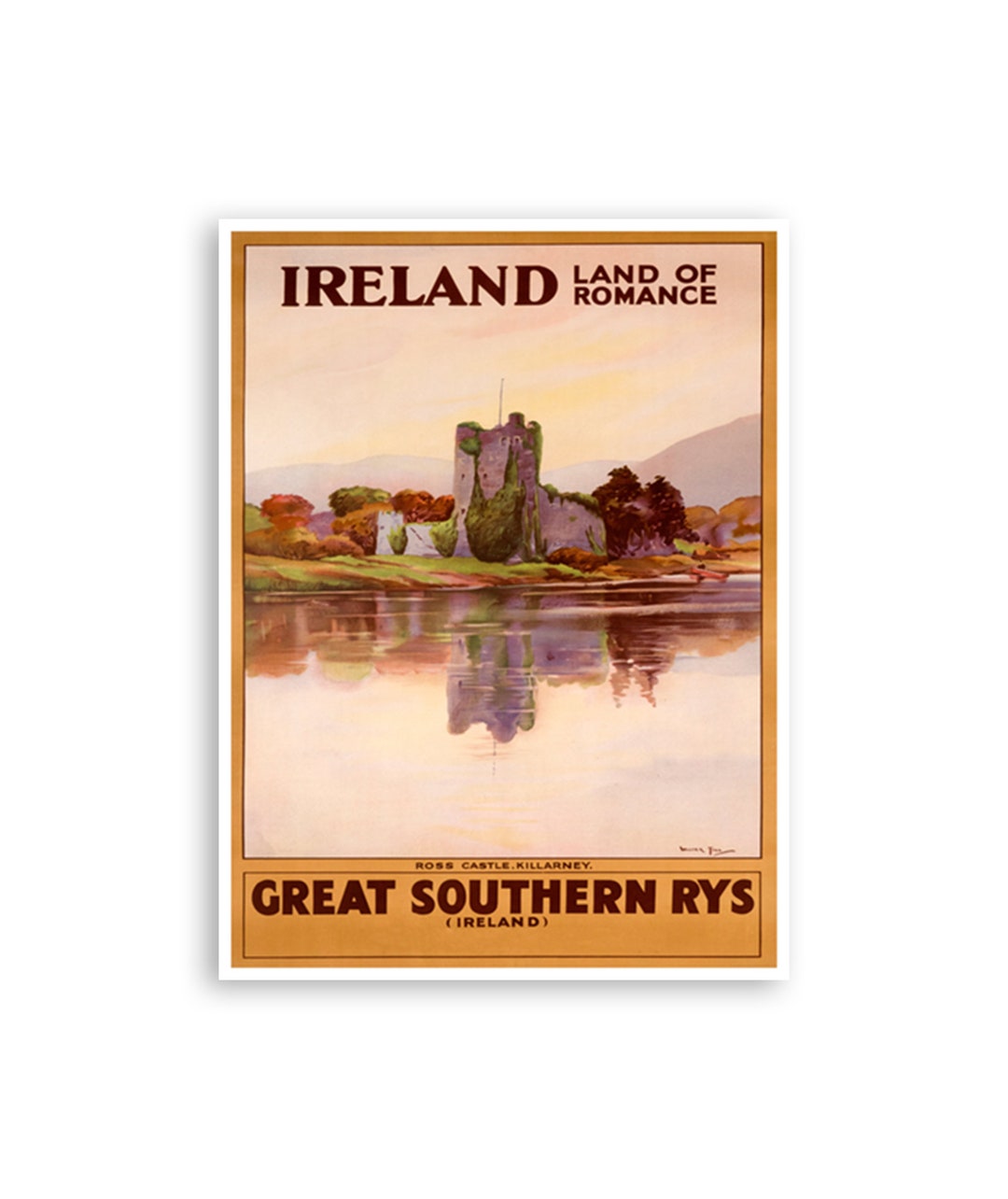 Ireland Poster Killarney Travel Art Irish Home Decor (XR3137) - Etsy