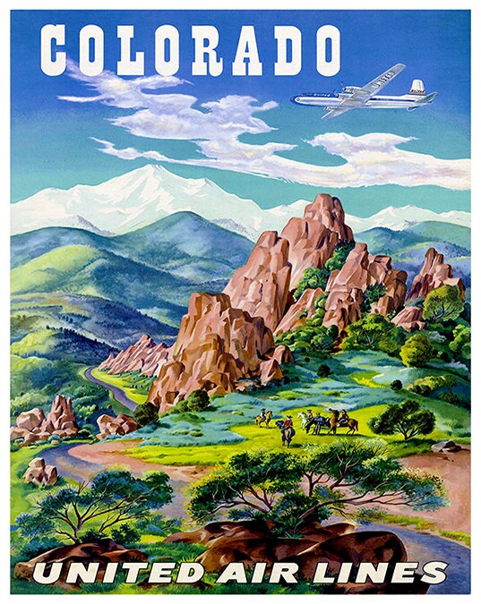 Colorado Wall Art American Print Travel Poster Home Decor - Etsy