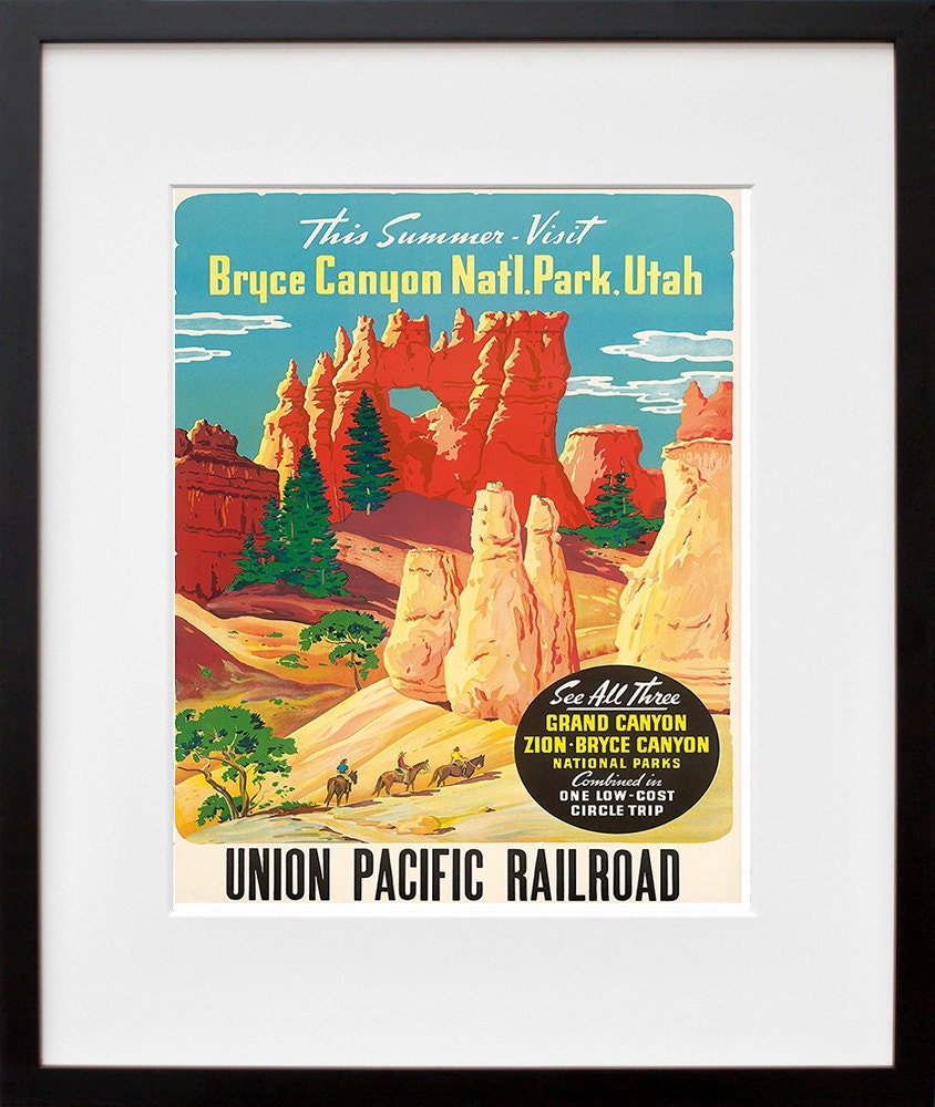 Bryce Canyon Art Print National Park Travel Poster TR105 | Etsy