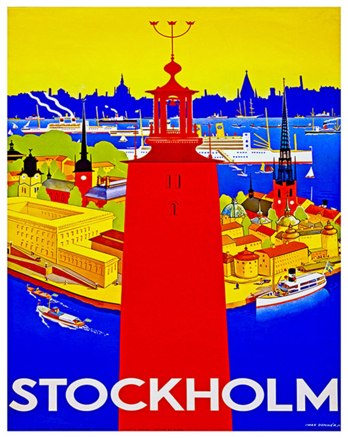 Sweden Travel Poster Stockholm Wall Art Print ZT325 - Etsy