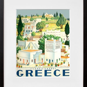 Greece Art Vintage Travel Poster Print Home Wall Greek Decor (XR269) - Etsy