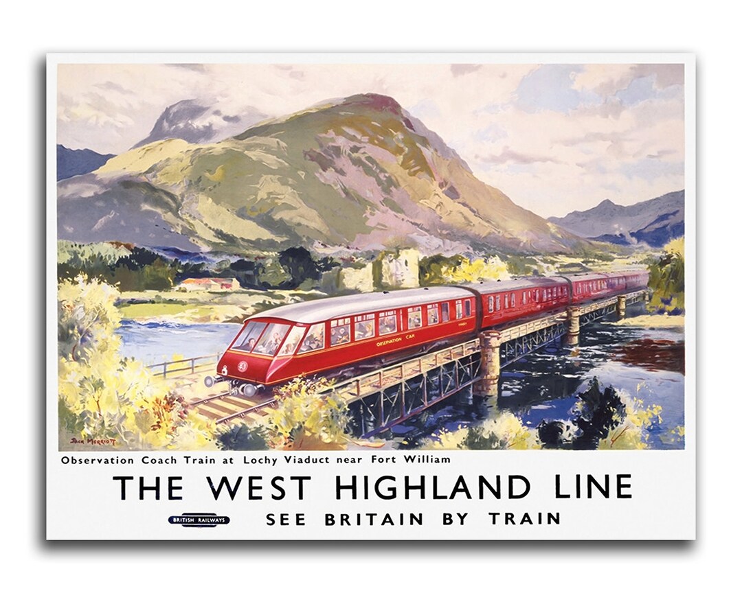 Locomotive Decor Travel Poster Railroad Art Train Print XR702 - Etsy