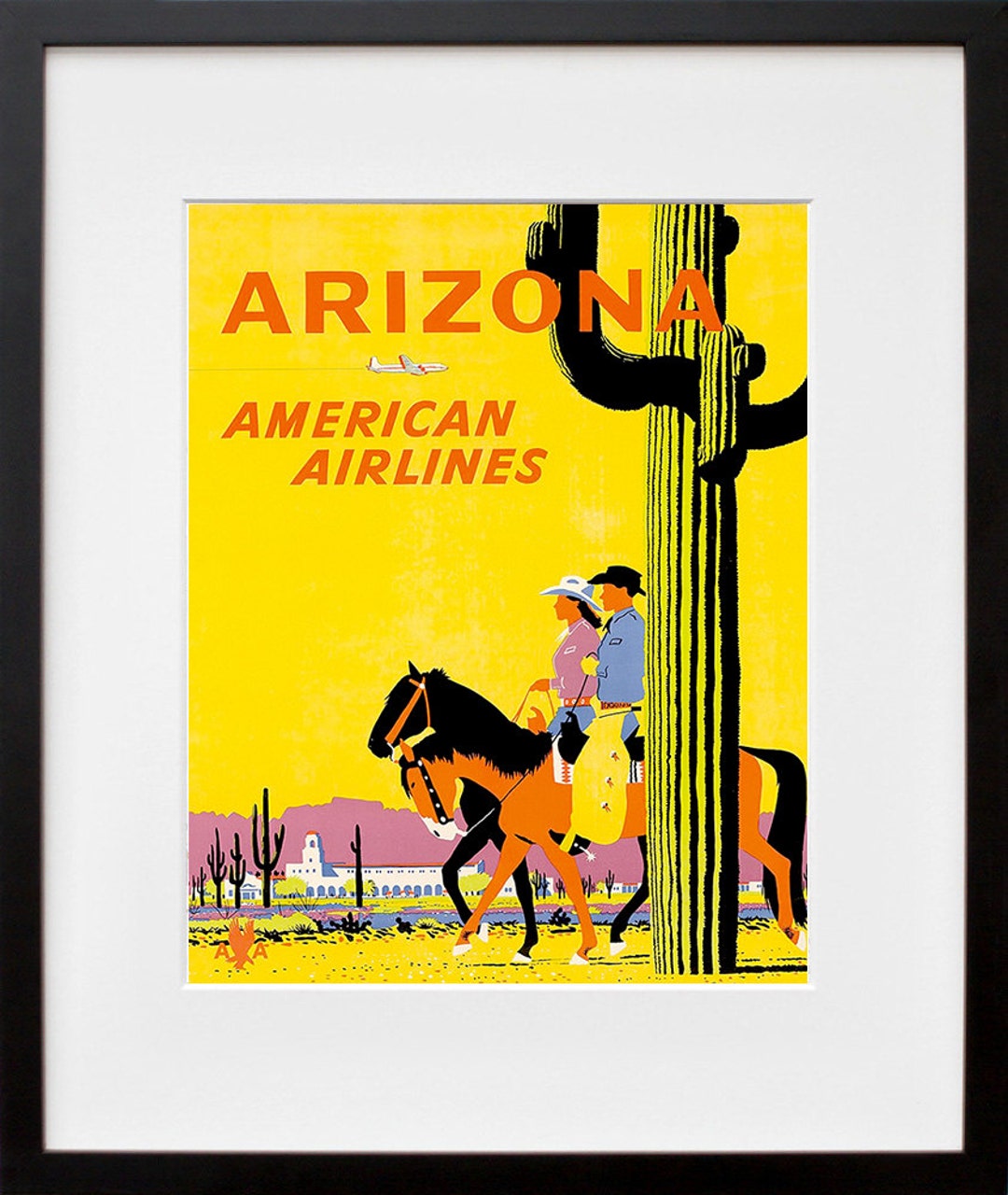 Arizona Art Print Western Vintage Travel Poster (TR107) - Etsy