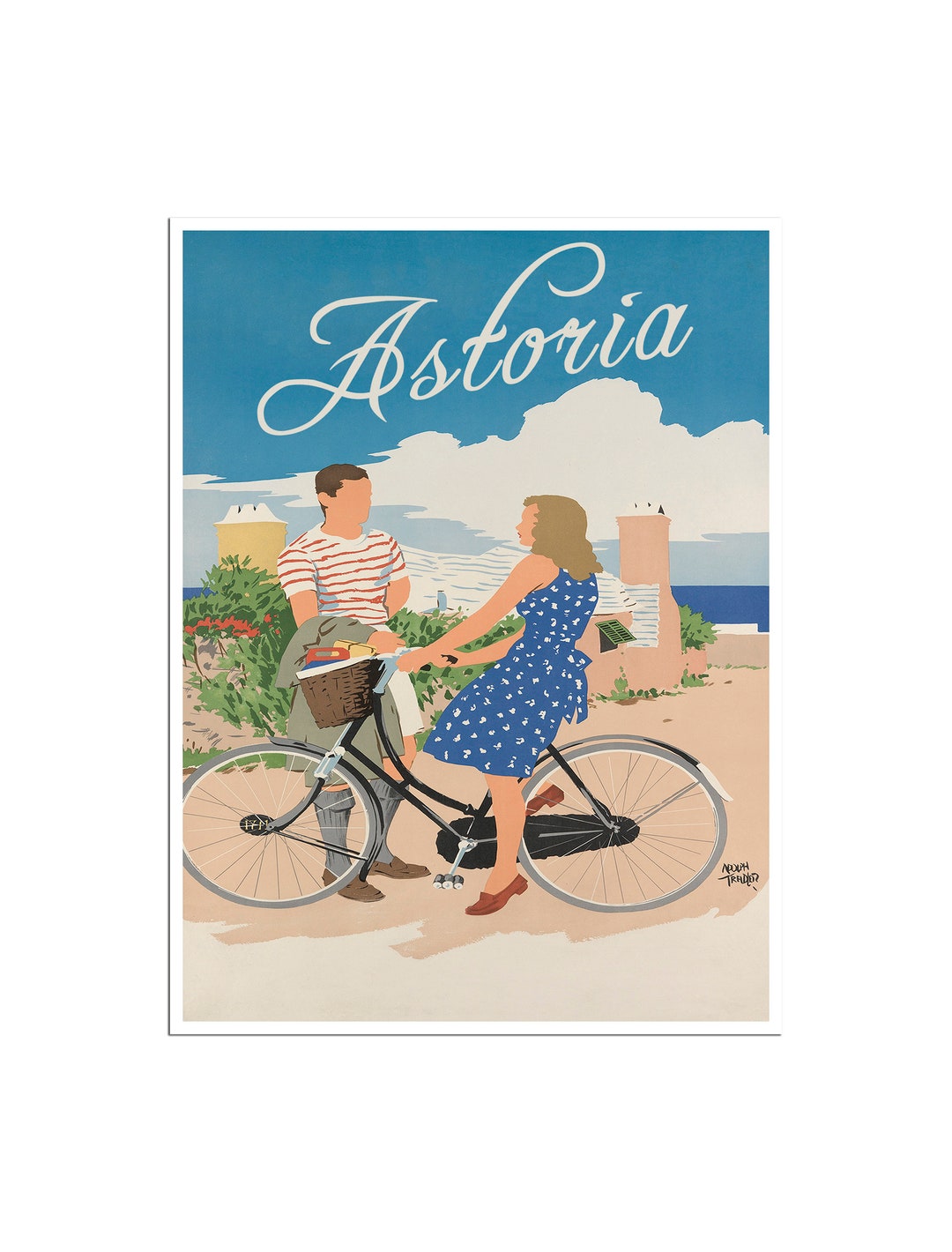 Astoria Oregon Art Travel Poster Vintage Oregon Coast Print (XR2918) - Etsy
