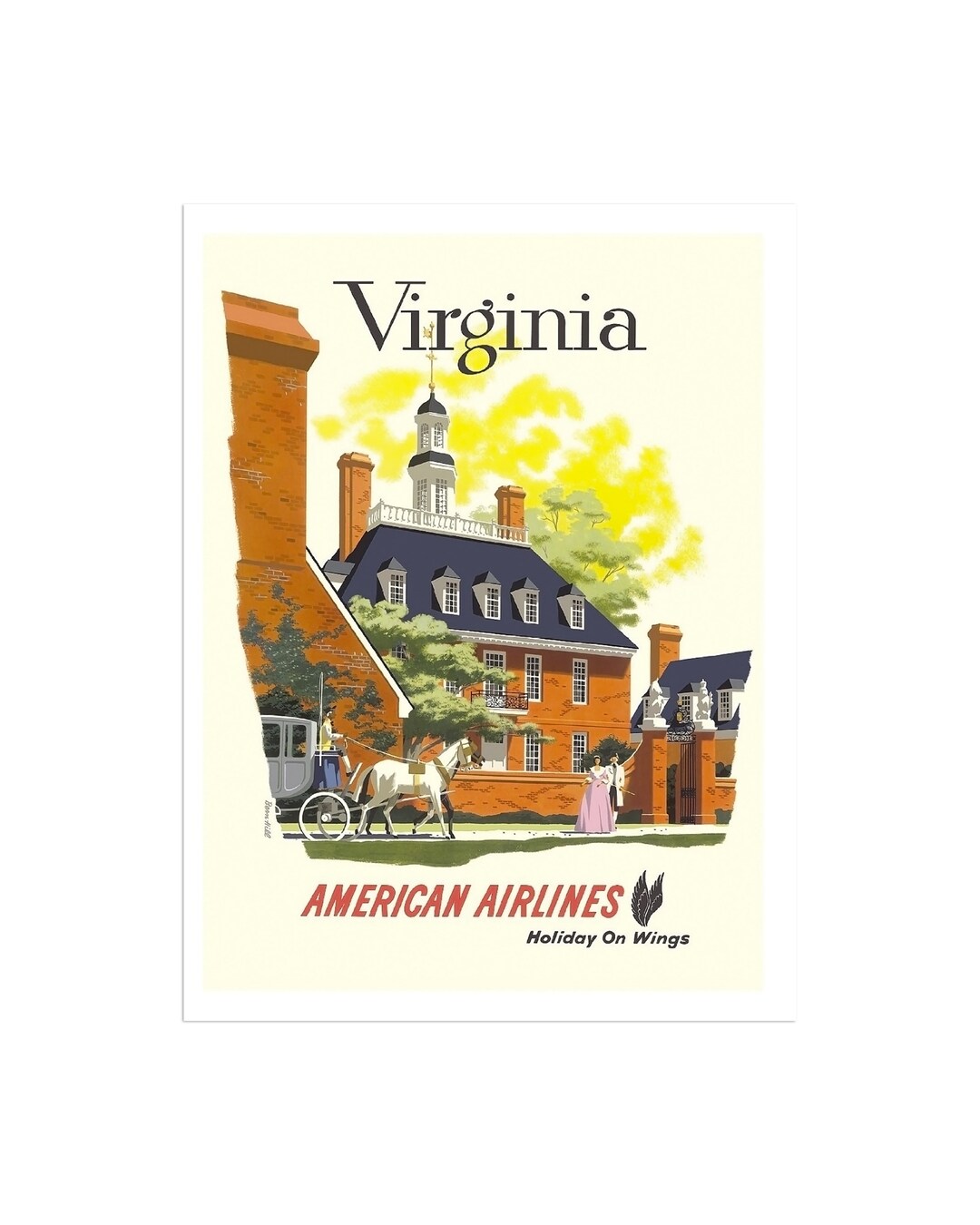 Virginia Travel Poster Home Decor Wall Art Print (XR1028) - Etsy