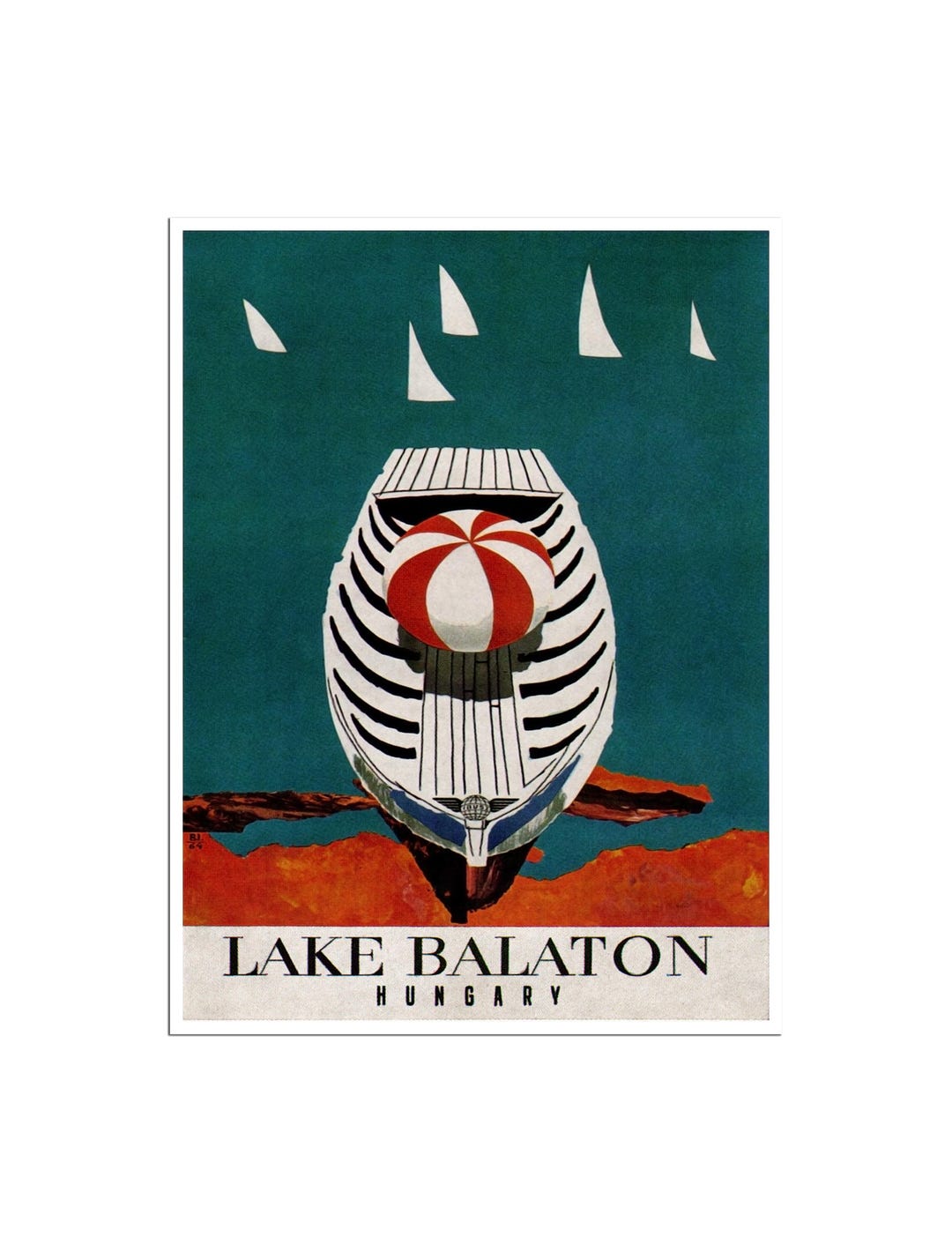 Lake Balaton Poster Hungary Travel Print Hungarian Art (xr138)a - Etsy