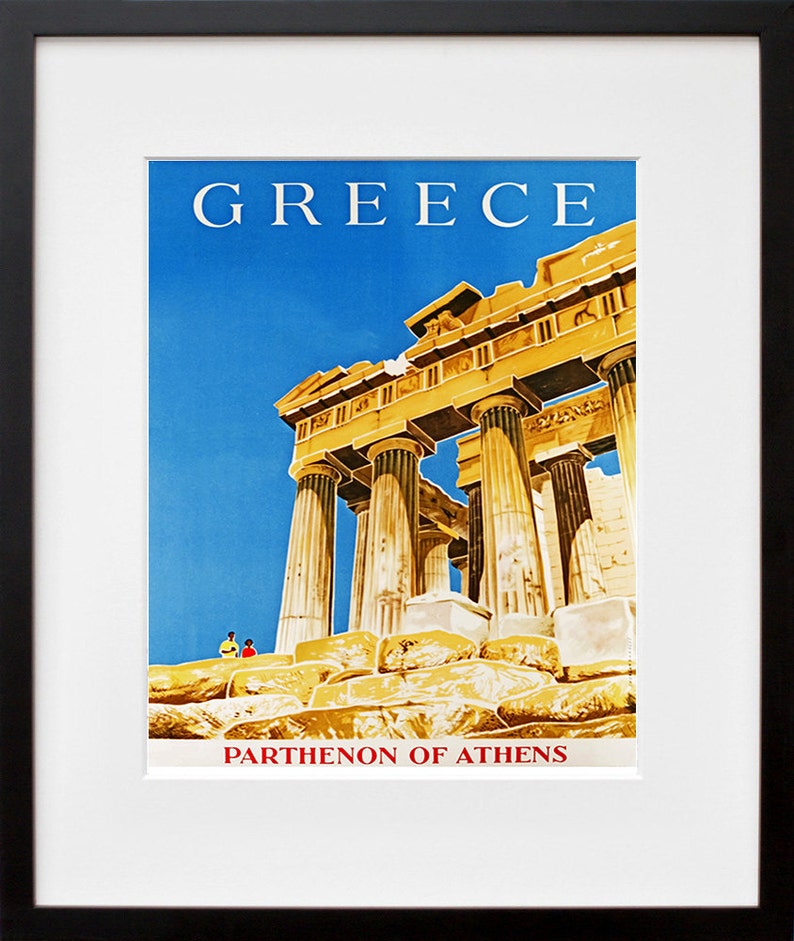 Greek Travel Poster Greece Art Print Vintage Home Decor - Etsy