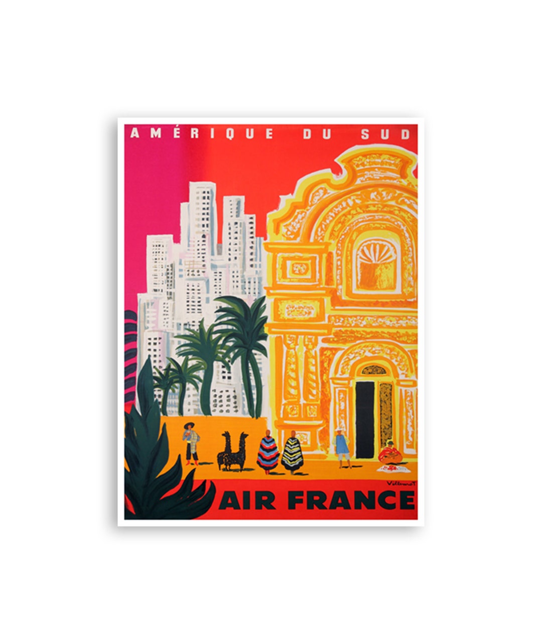 South America Art Travel Poster Print Retro (XR3400) - Etsy