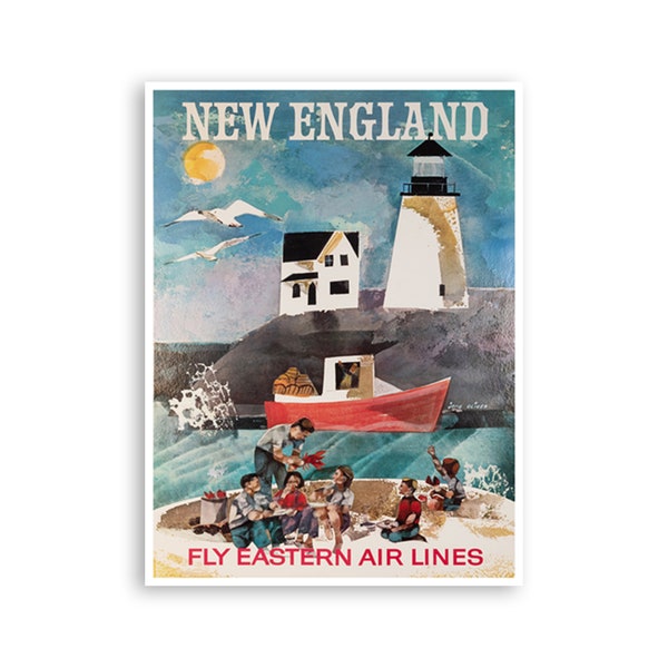 New England Poster - Etsy
