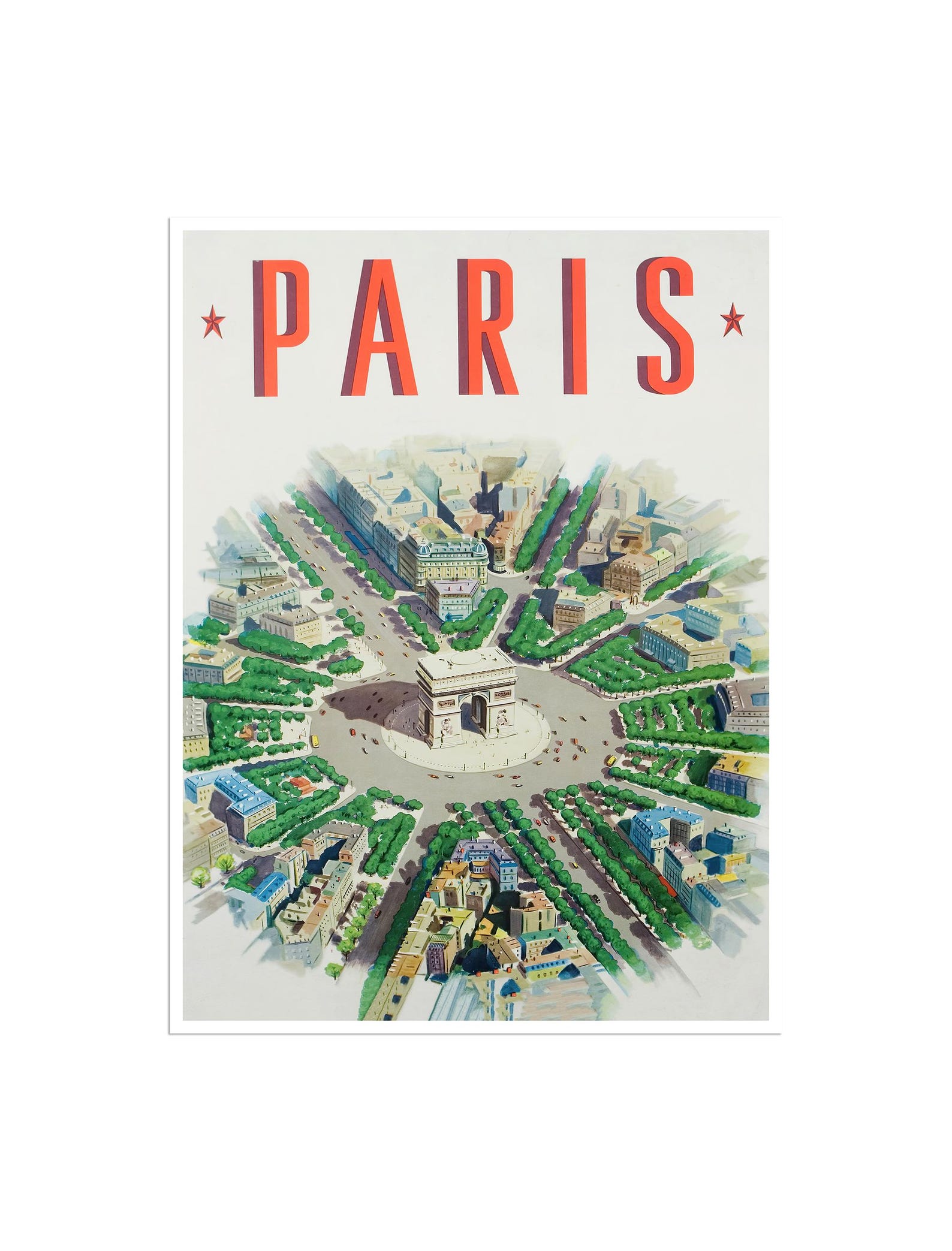 Art Paris Travel Poster France Print Vintage (ZT225) - Etsy