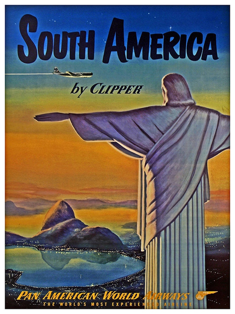 Brazil Poster Rio De Janeiro Wall Art Travel Print TR60 - Etsy