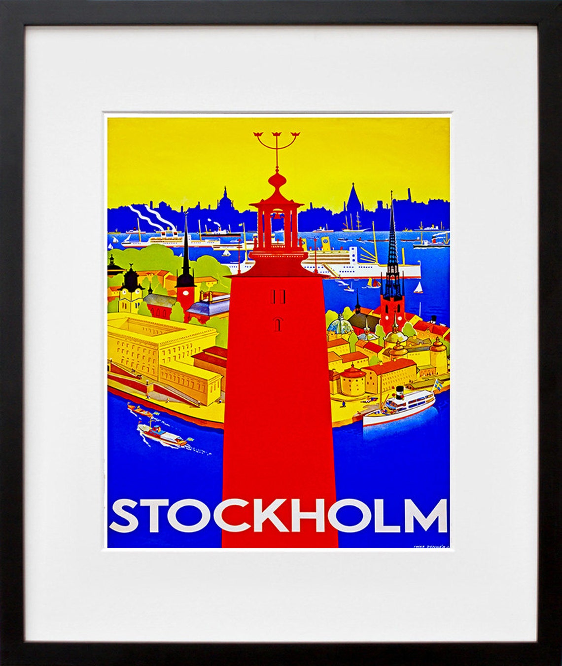 Sweden Travel Poster Stockholm Wall Art Print ZT325 - Etsy