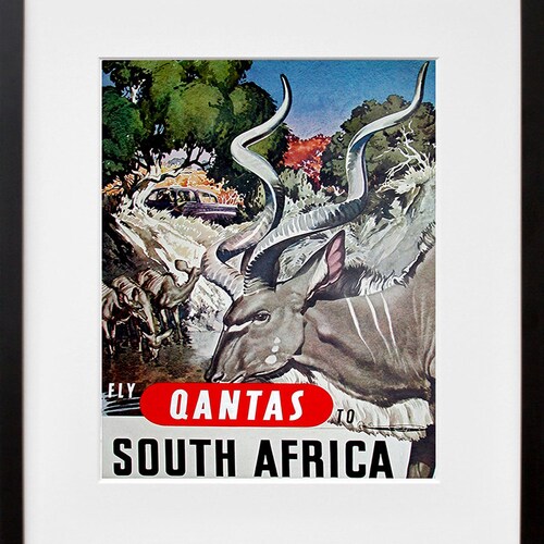 Travel Poster South Africa Art Print Vintage African Home | Etsy