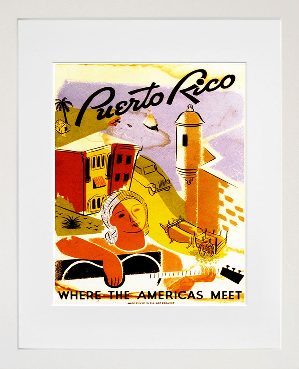 Puerto Rico Vintage Travel Poster Wall Art Print ZT568 - Etsy
