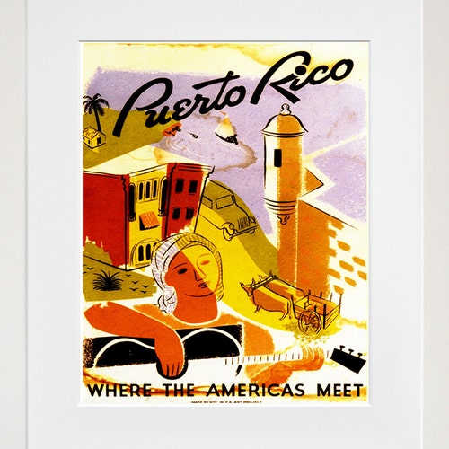 Puerto Rico Art Vintage Travel Poster Wall Print XR2164 - Etsy