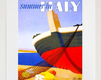 Retro Travel Art Italy Lake Como Sports Poster Home Decor Vintage Print ...