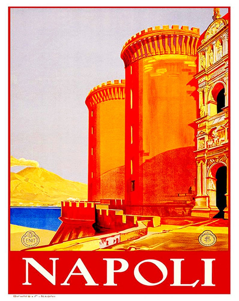 Napoli Italy Travel Poster Home Decor Italian Wall Art Print - Etsy