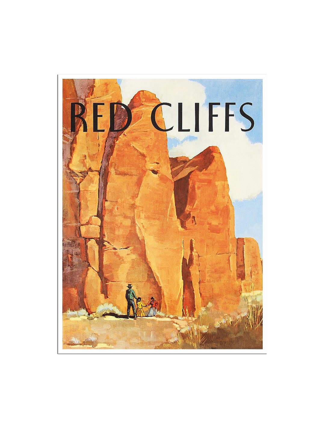 Moab Utah Art Print Red Cliffs Travel Poster Western Home Decor (ZT333 ...