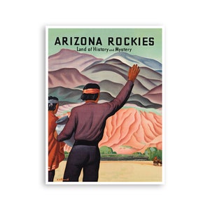 Arizona Travel Poster Rockies Art Print (xr3938)a - Etsy