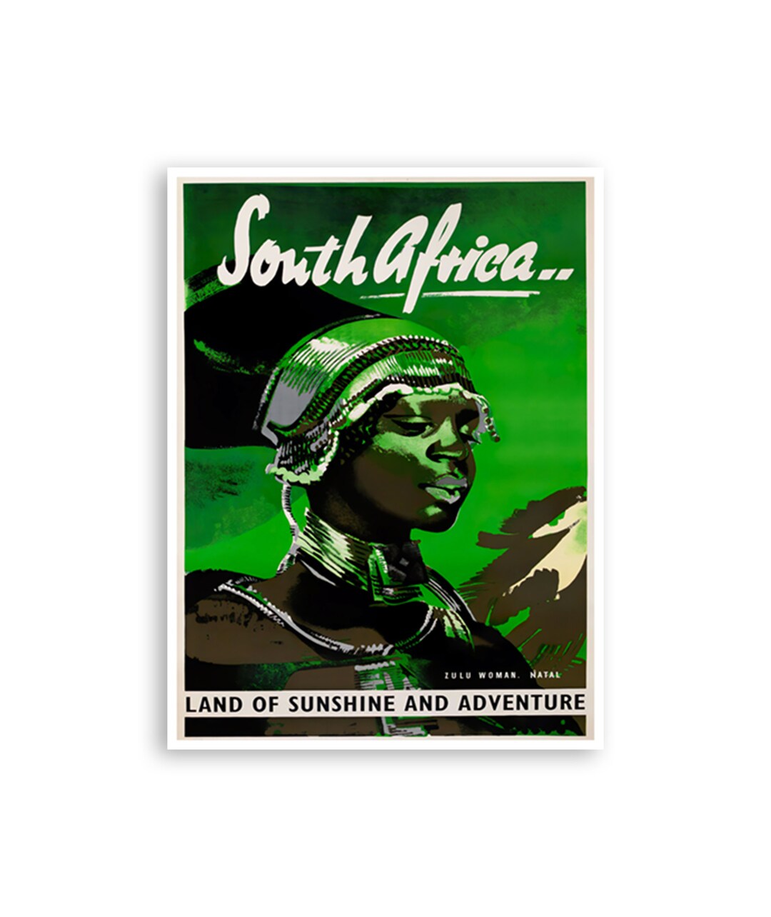 South Africa Art African Travel Poster Zulu Woman Print (xr4314)a - Etsy