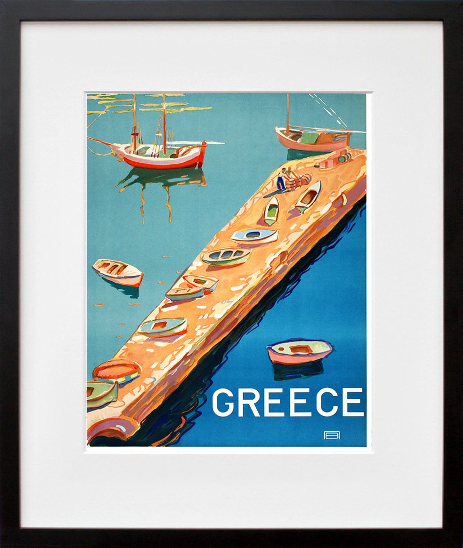 Travel Art Greece Print Poster Greek Vintage Home Decor XR80 - Etsy