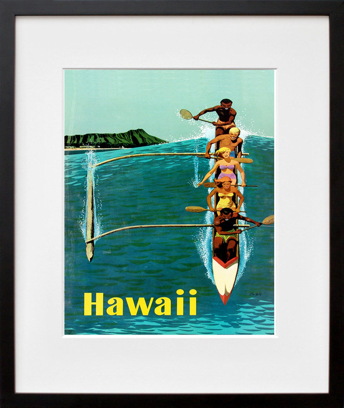 Hawaii Travel Poster Hawaiian Decor Wall Art Print ZT273 - Etsy