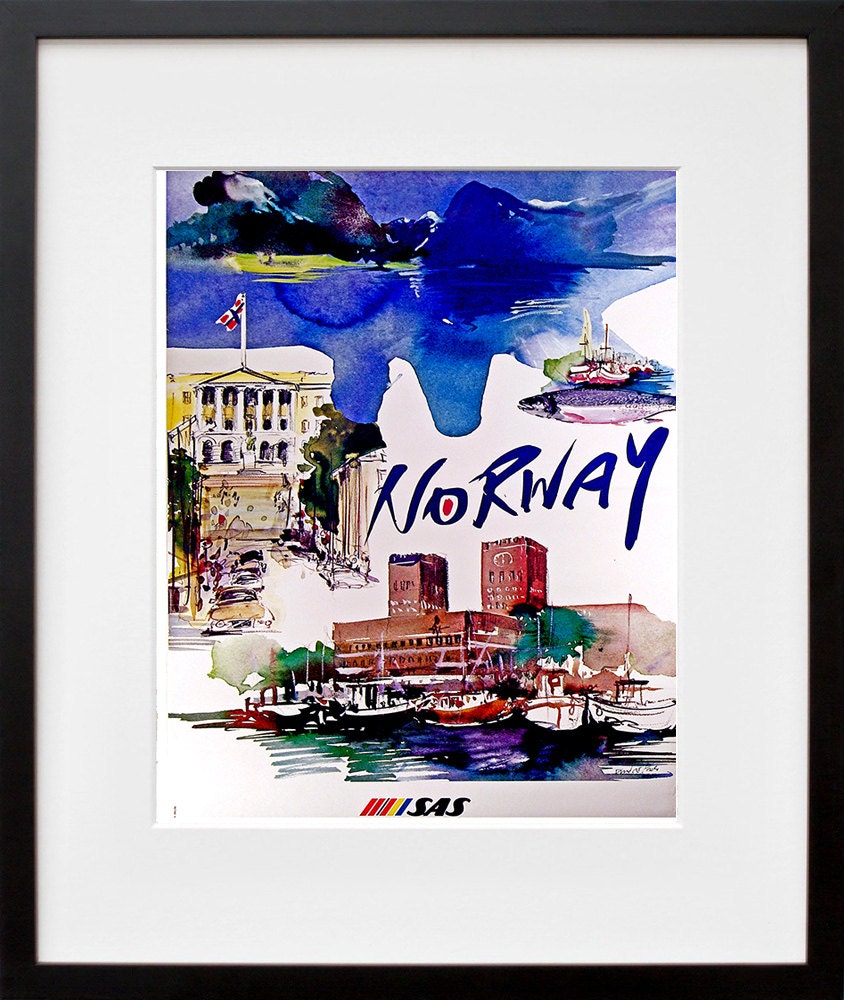 Norway Travel Poster Norwegian Art Home Decor Print TR74 | Etsy