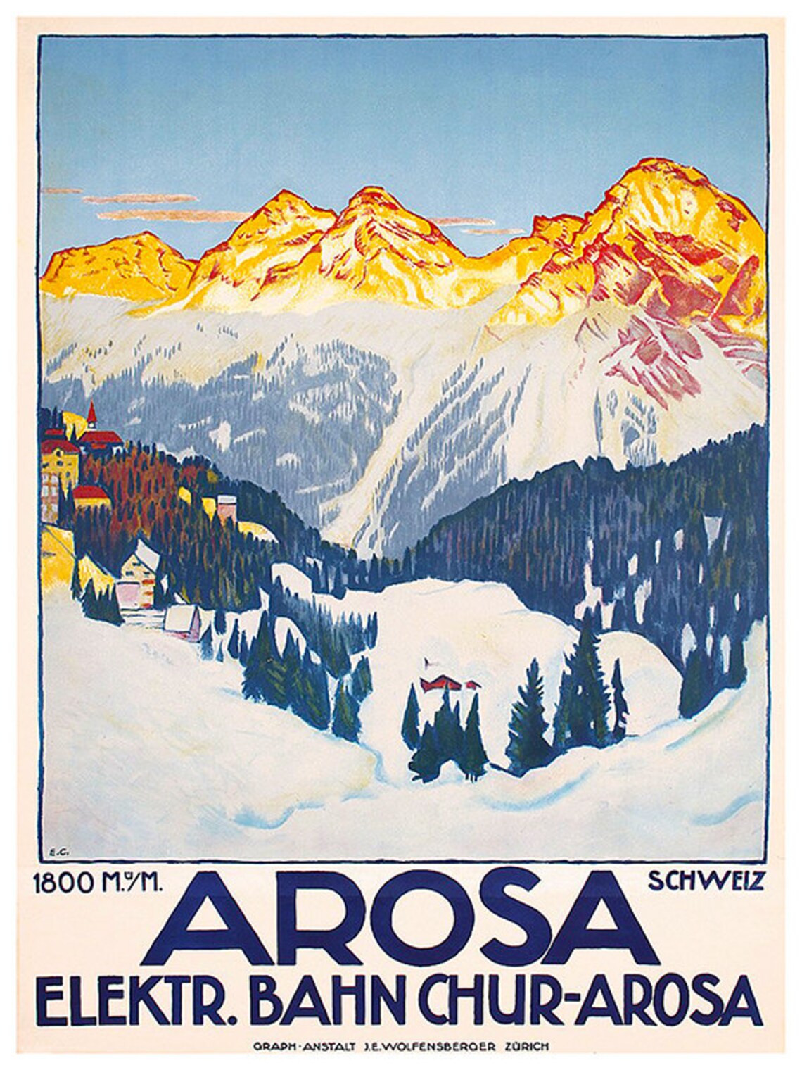 Switzerland Art Print Swiss Travel Poster TR98 - Etsy