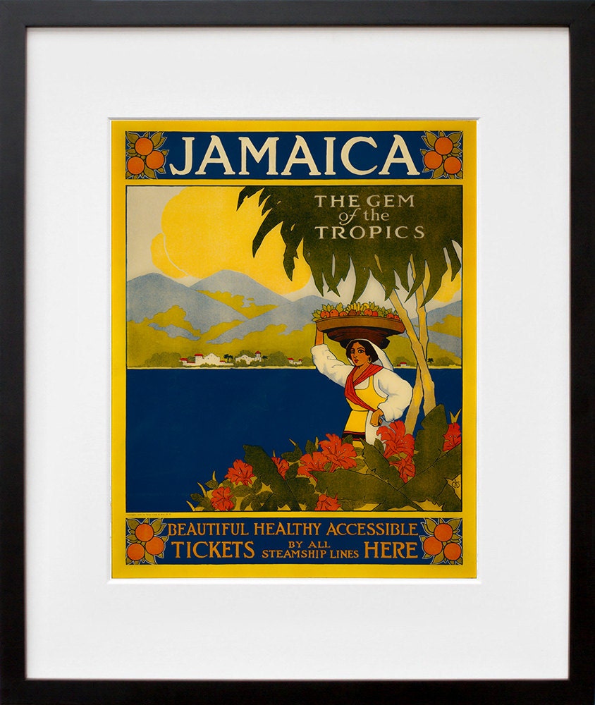Travel Poster Jamaica Gift Vintage Art Print TR6 | Etsy