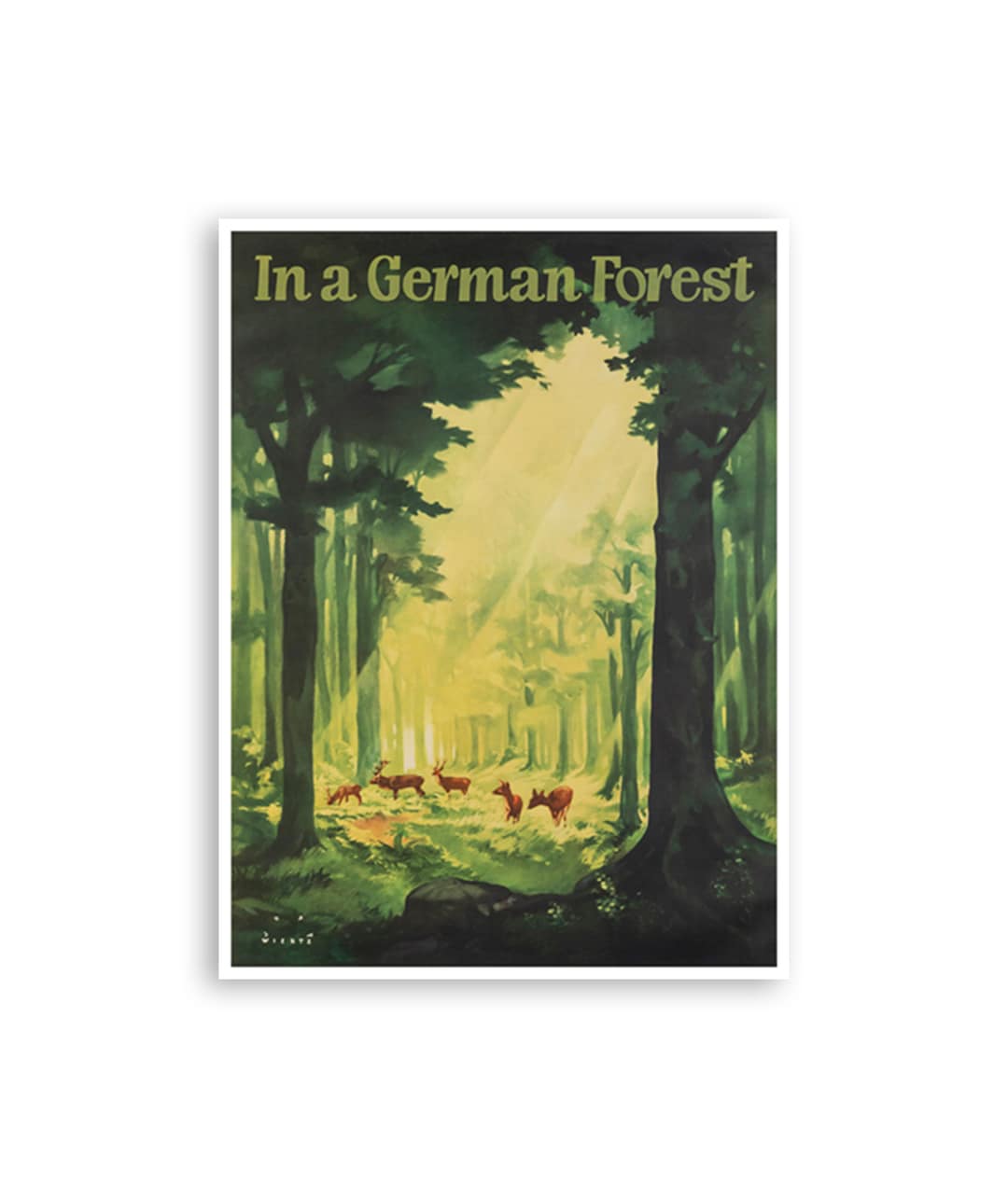 Germany Travel Art Vintage German Forest Poster Print (XR3721) - Etsy