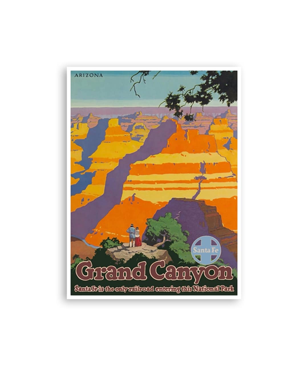 Grand Canyon Art Print National Parks Poster Vintage Parks Art (zt335)a ...
