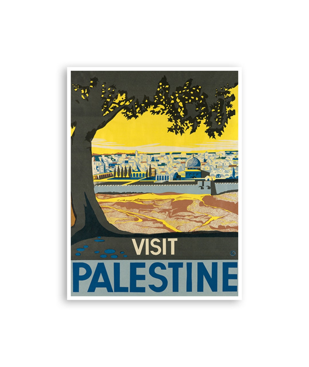 Vintage Palestine Decor Palestinian Art Print Middle Eastern Gift ...