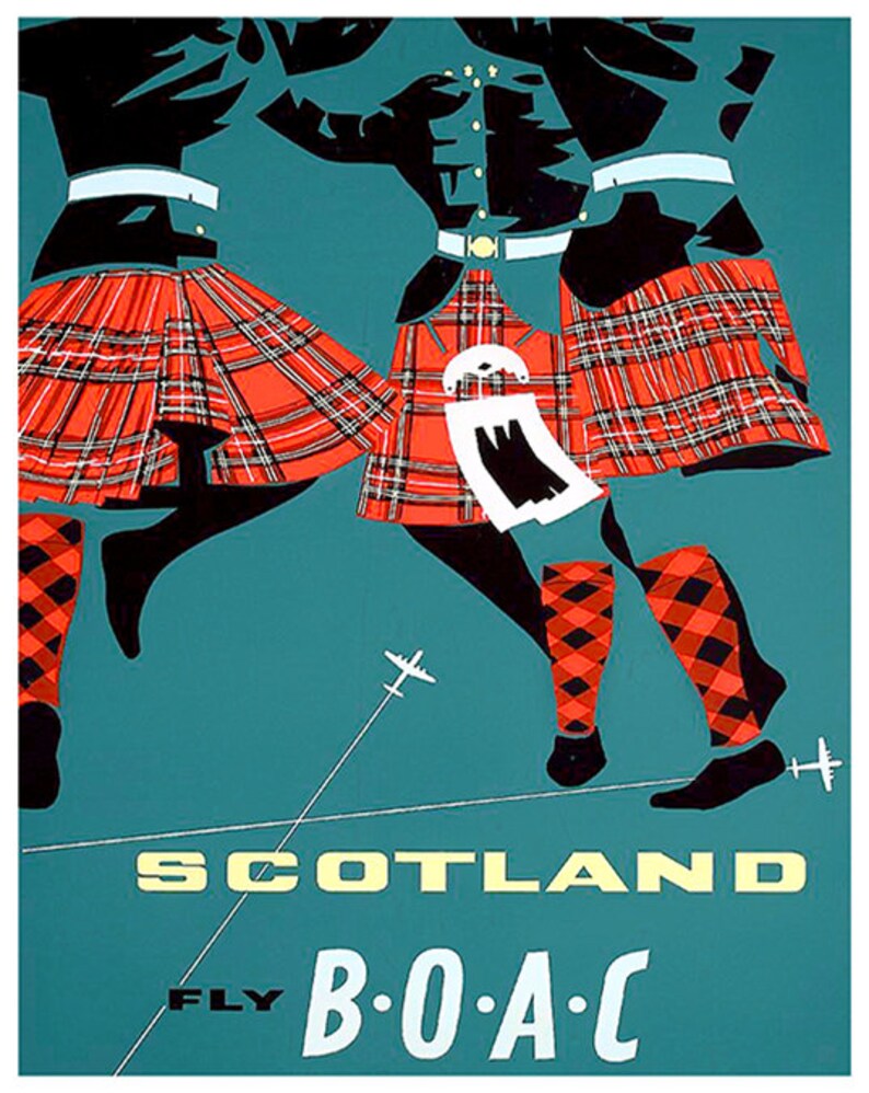 Scotland Art Print Travel Poster Scottish Home Decor ZT324 | Etsy