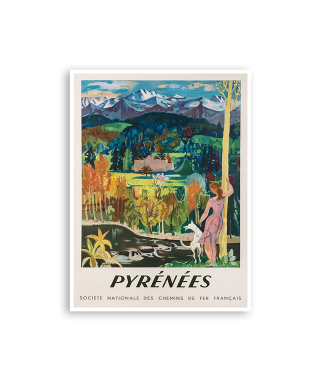 Pyrenees Travel Poster France Art Print French Home Decor (XR2841) - Etsy