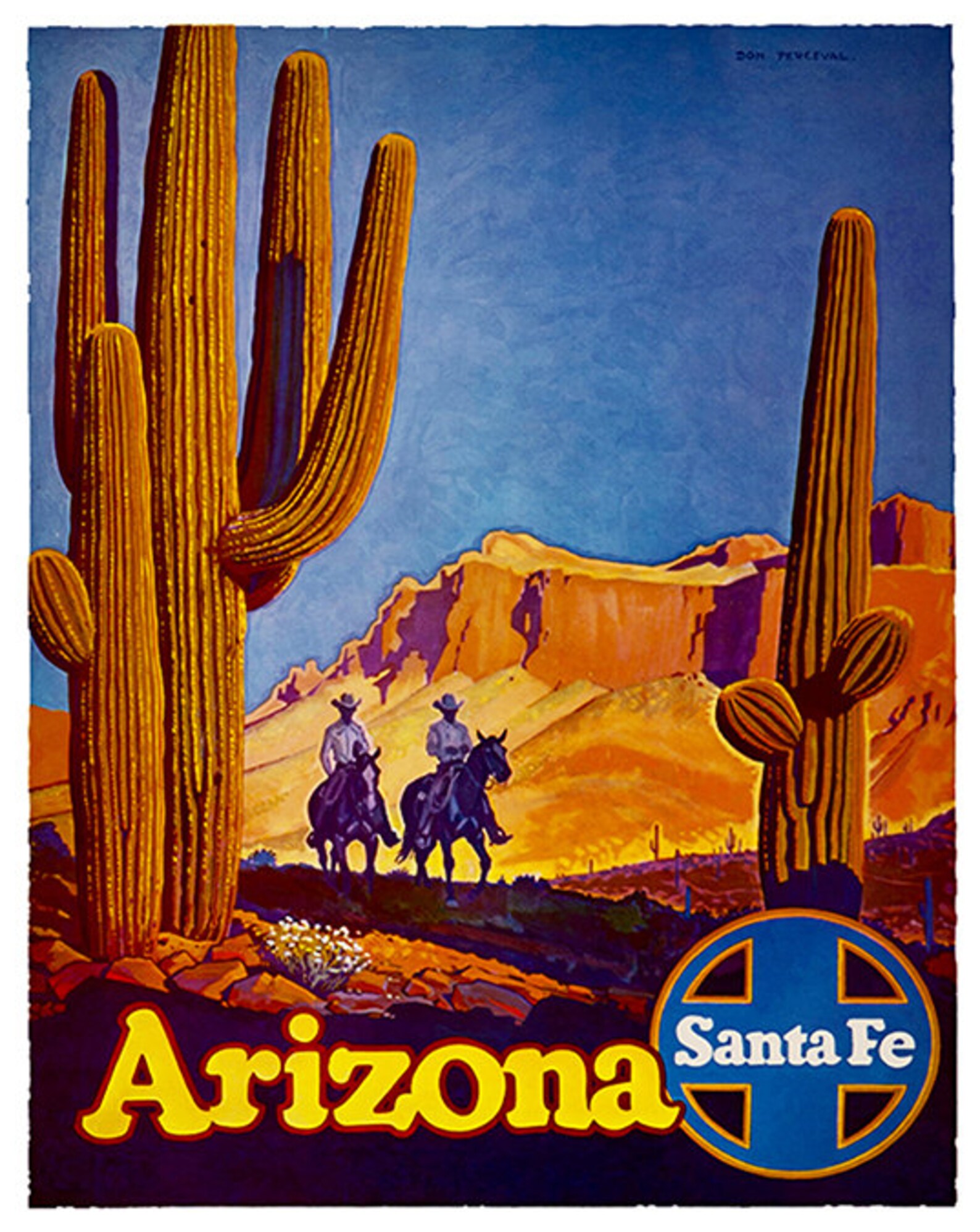 Arizona Art Print Travel Poster Western Home Decor ZT334 - Etsy