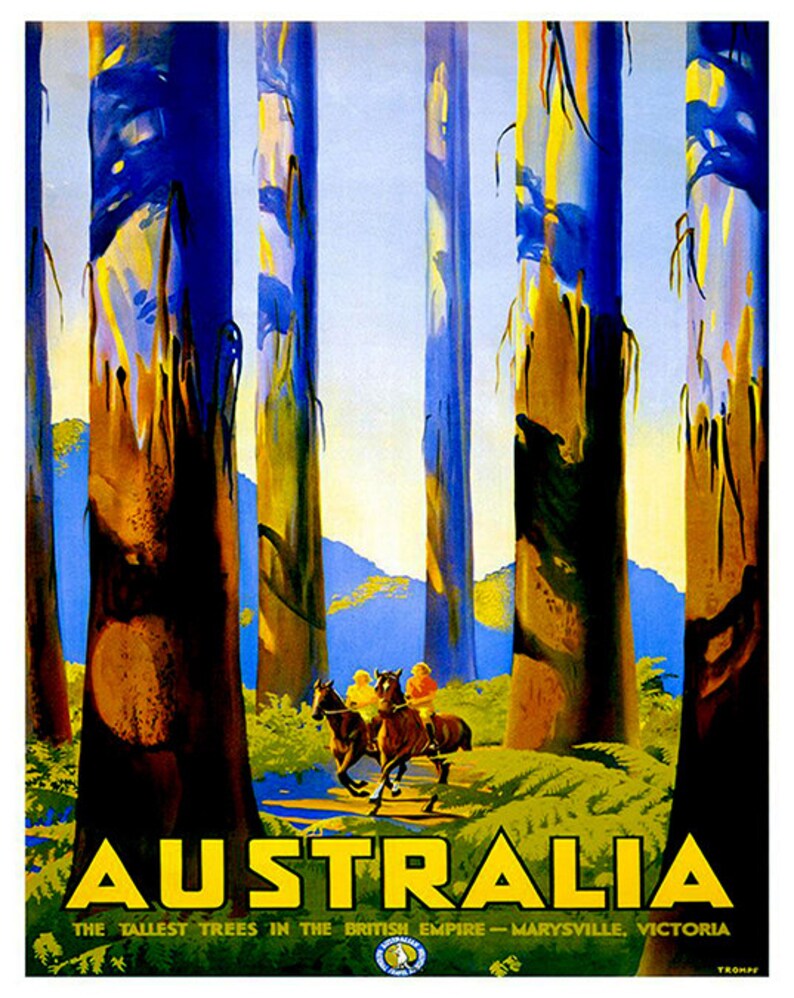 Australia Travel Poster Home Decor Australian Wall Art Print (ZT541) - Etsy
