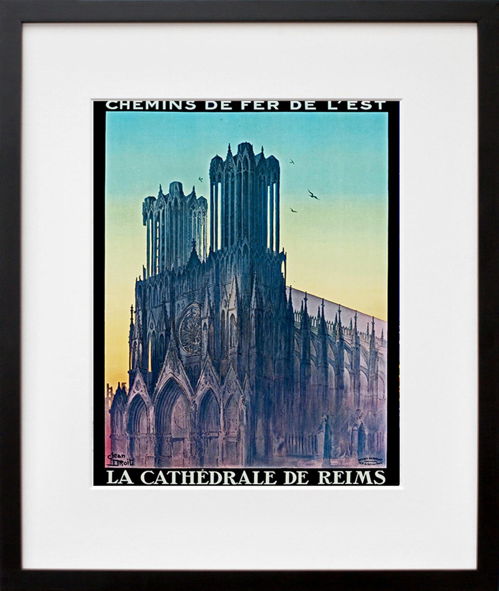 Reims France Travel Poster French Decor Wall Art Print ZT259 - Etsy
