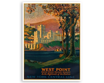 West Point Map Print New York Poster - Etsy