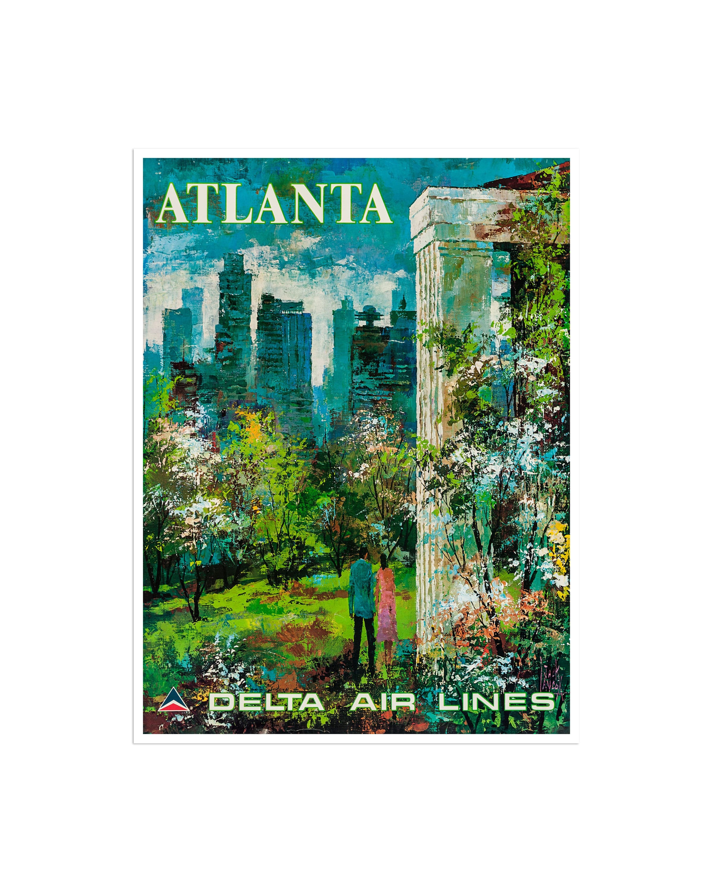 Travel Poster Atlanta Print Art Georgia Vintage Home Decor (XR2205) - Etsy
