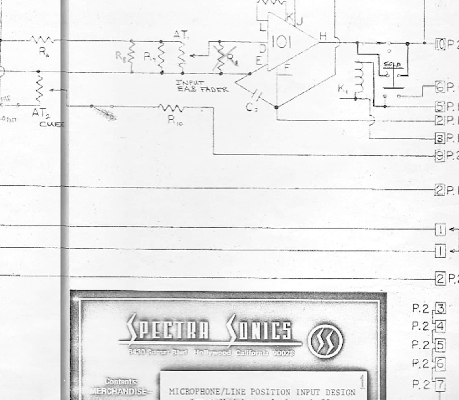 1970s Spectra Sonics Input Microphone and Line Preamp / Input Module ...