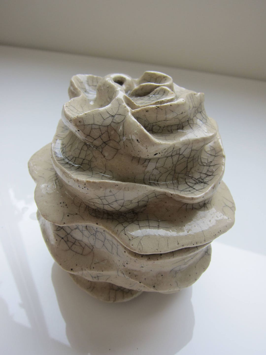 Secret Box: Crackled Gray Ceramic Jar With Lid - Etsy