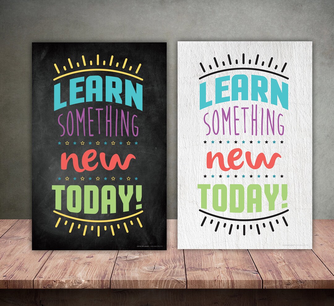 Learn Something New Today 11x17 Poster School Classroom - Etsy UK